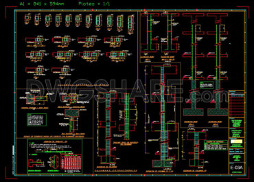 103.Autocad Drawing Of Walls Reinforcement Concrete Details For Download