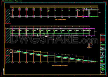 104.Autocad Drawing Of Deck Ramp Reinforced Concrete Details For Download