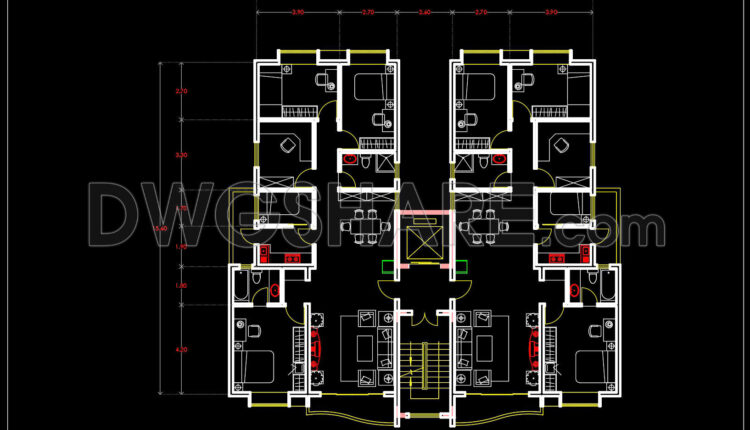 161.Apartment Plan AutoCAD File Free Download - Free Cad Blocks ...