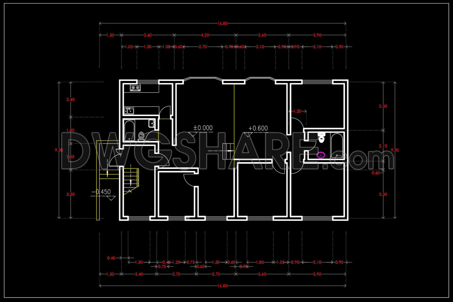 162.Apartment Plan AutoCAD File Free Download