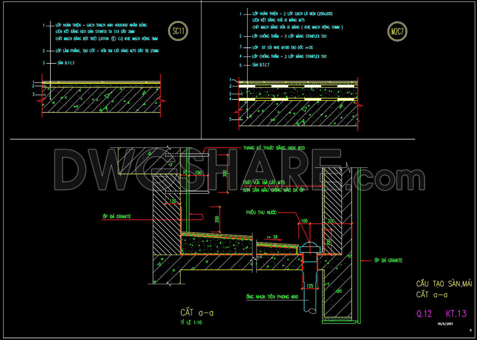 191.Download detailed CAD drawings of the roof structure and roof drainage
