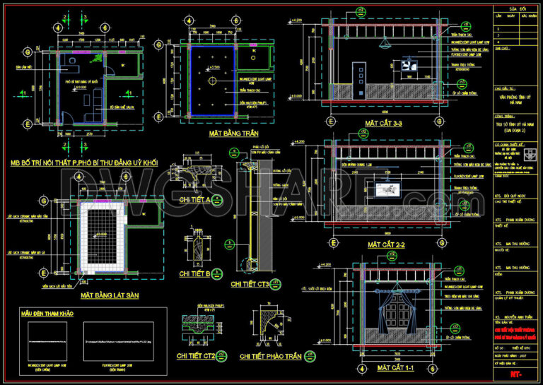 193.Download CAD drawings detailing the interior deployment of ceiling ...