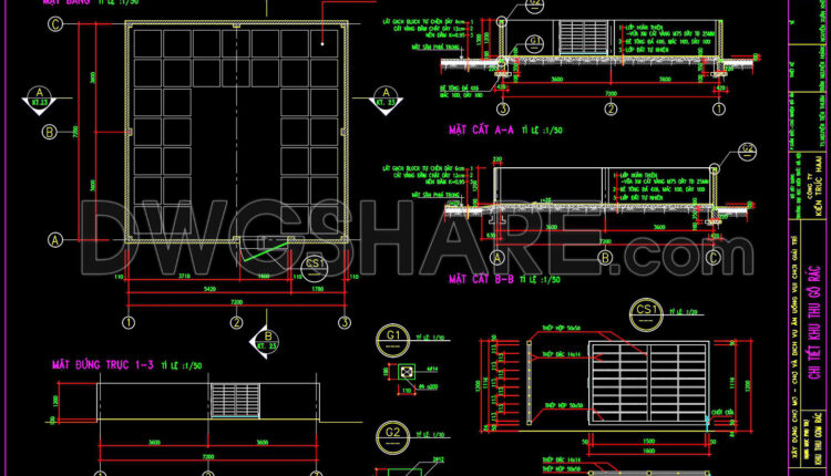 194.Autocad detailed drawing of the waste pouring pipe For Download ...