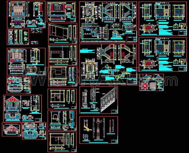 196.AutoCAD drawing detailing the structural elements of the house ...
