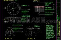 78.Flag Pole Elevation and Sections Details Autocad file