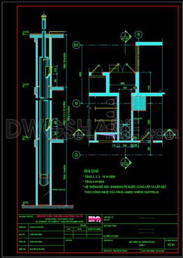 198.Autocad detailed drawing of the waste pouring pipe For Download