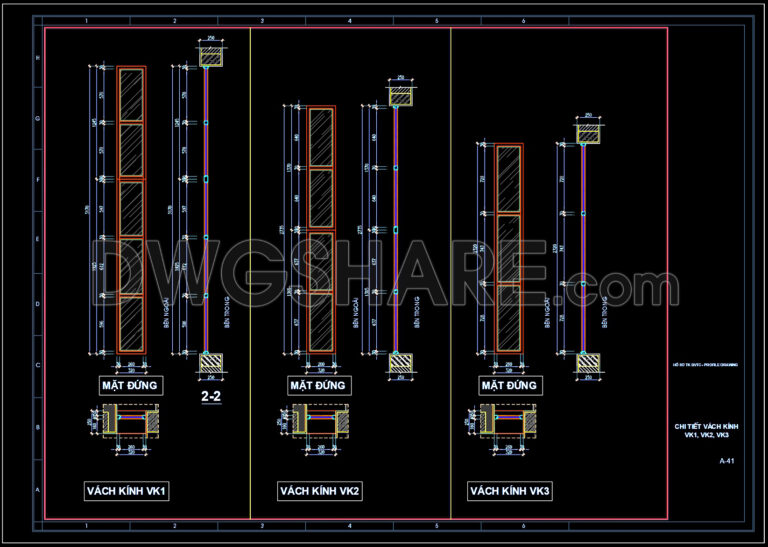 419.Detailed AutoCAD Drawings Of Windows For Download