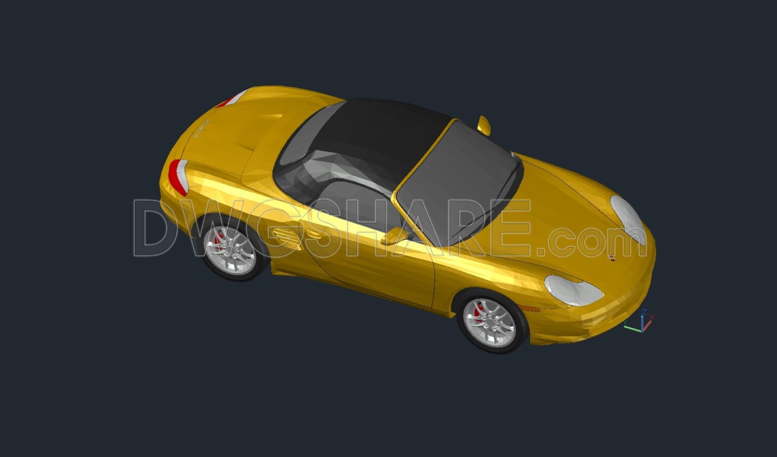 84.Autocad Drawing Of Porsche Boxter S For Download