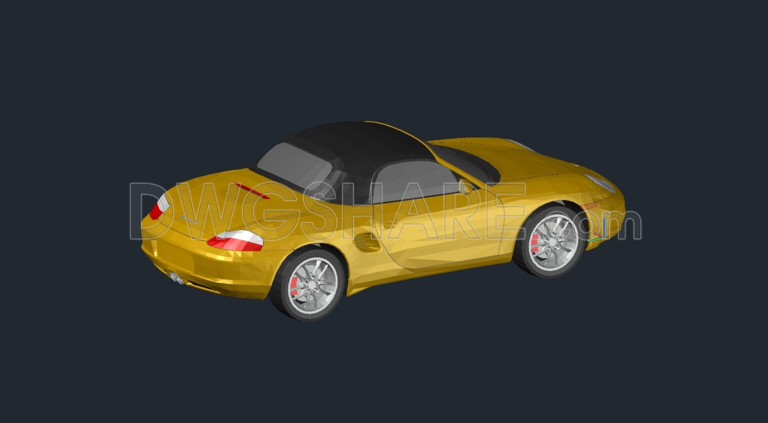 84.Autocad Drawing Of Porsche Boxter S For Download