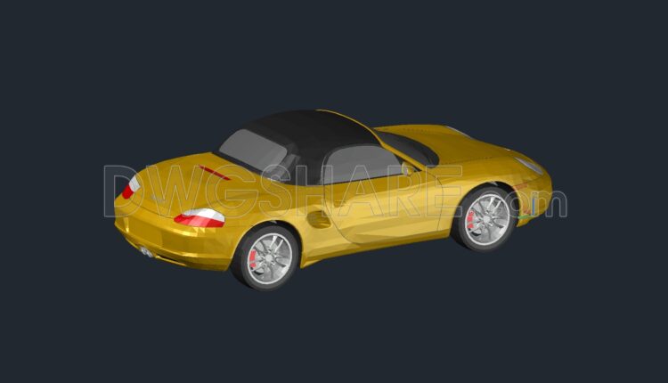 84.Autocad Drawing Of Porsche Boxter S For Download - Free Cad Blocks ...