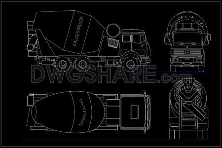 86.Autocad Drawings Of Reinforced Concrete Trucks For Download