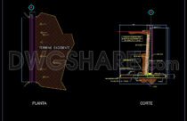 543. Free CAD Frameless Glass Railing Detail DWG