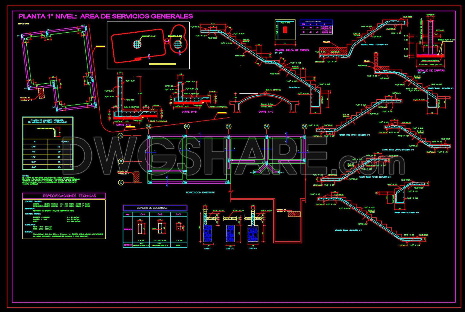 106.Autocad Drawing Of Swimming Pool Reinforced Concrete For Download