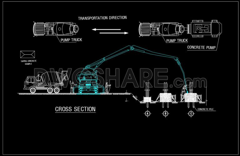 108.Autocad Drawing Of Concrete Pump For Download