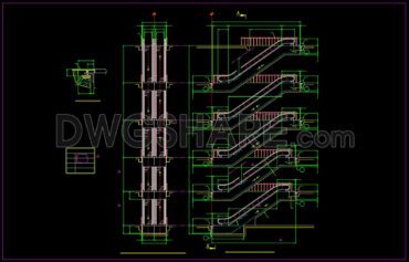 115.Autocad Drawing Of Escalator Details For Download
