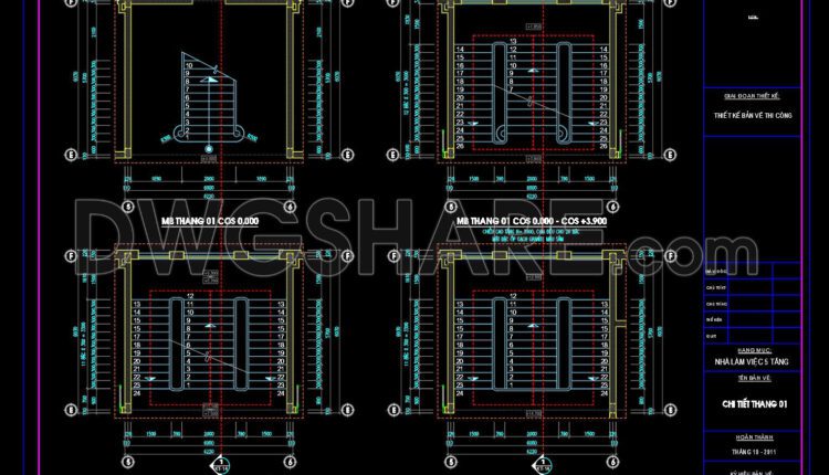 119.Detailed drawings of stairs in autocad file - Free Cad Blocks ...