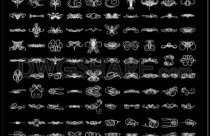 38.Autocad drawings of various types of bonsai trees