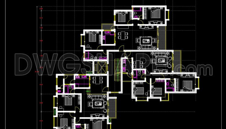 170.Apartment Plan AutoCAD File Free Download - Free Cad Blocks ...