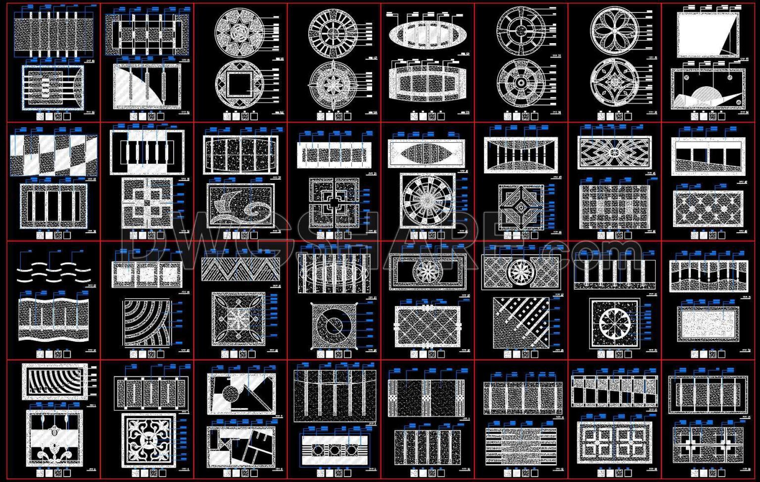 252. Paving Design CAD Blocks