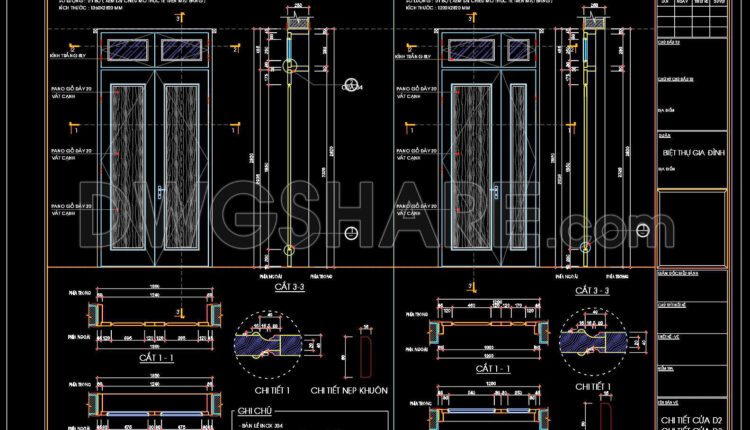 432.Detailed AutoCAD Drawings Of Doors For Download - Free Cad Blocks ...