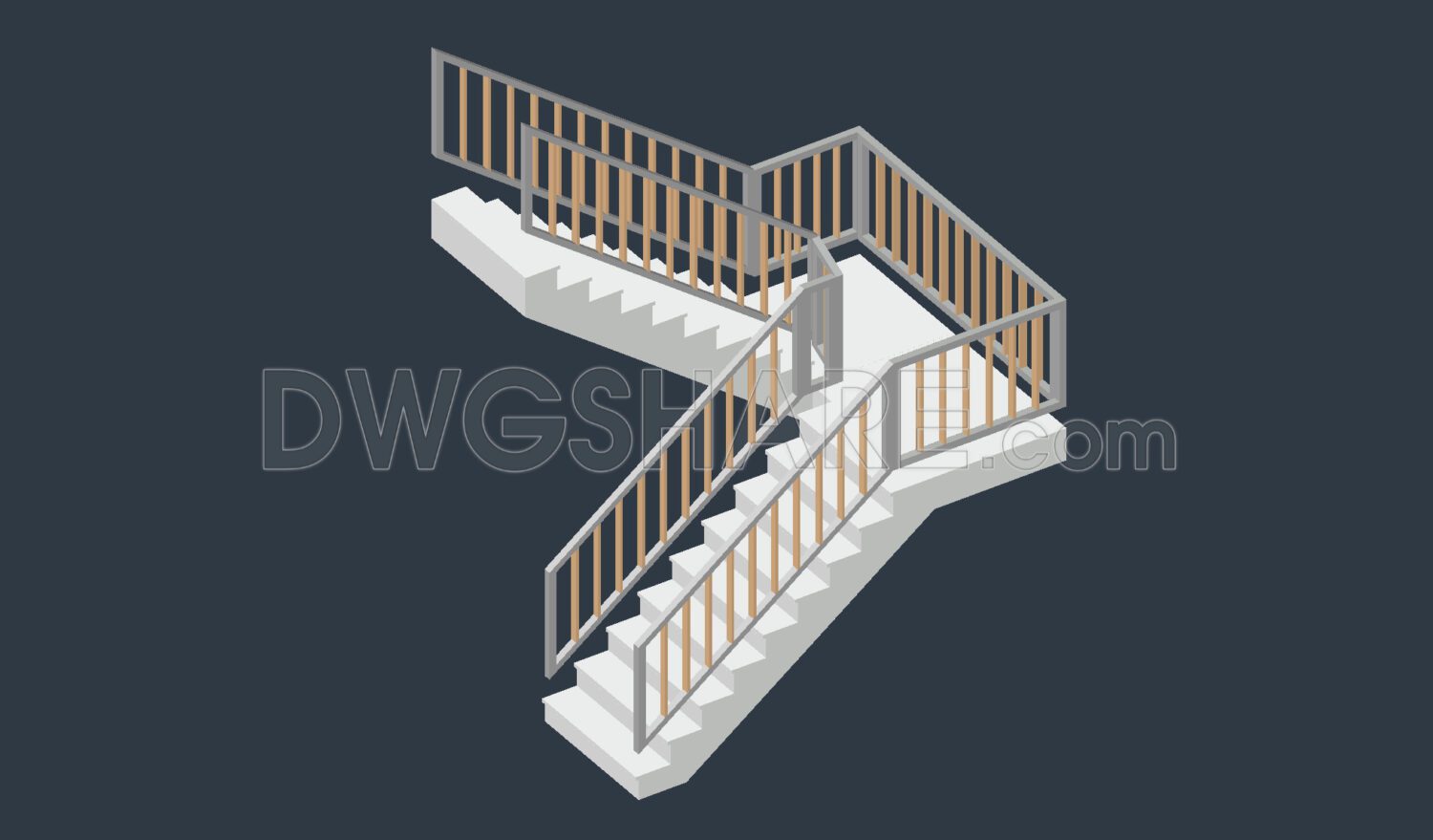 116.Free Download Of 3D Ladder Type 1,2,3 Cad Drawing DWG