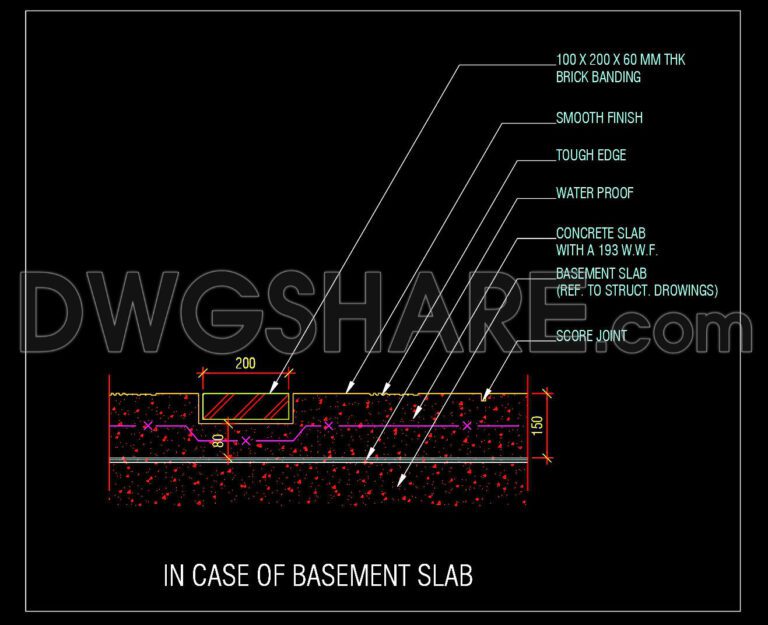 125.Autocad Drawing Of Cast In Place Concrete On Slab For Download