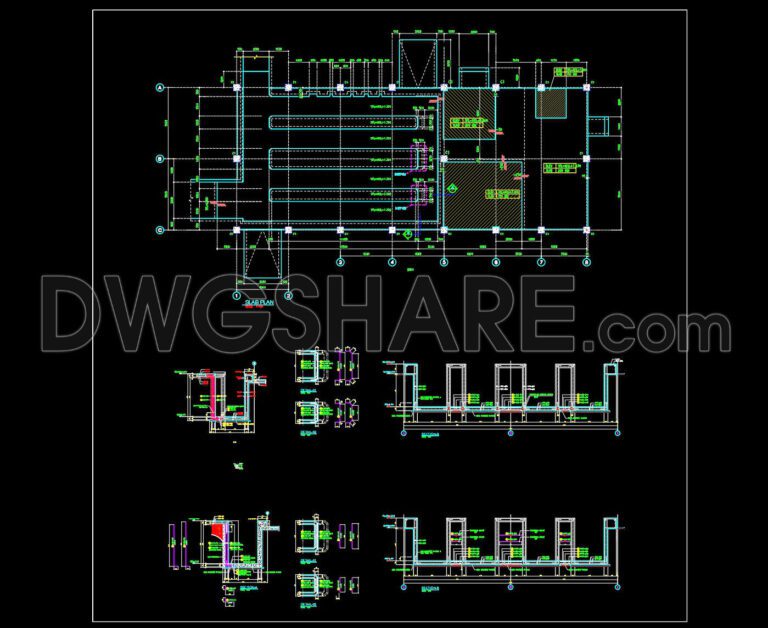 129.Autocad Drawing Of Wall Trench Reinforcement Concrete Details For ...