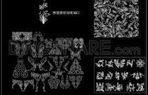 90.Asian Traditional Pattern AutoCAD Blocks Free Download