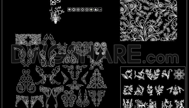 160.Decorative pattern free download - Free Cad Blocks, download DWG ...