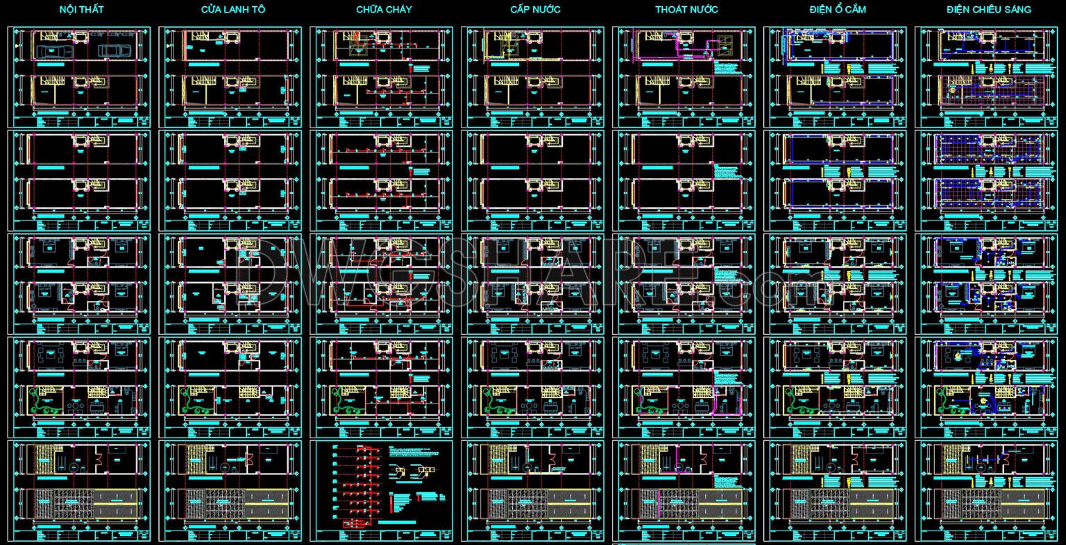 205. Detailed CAD drawings of the functional layout, interior design ...