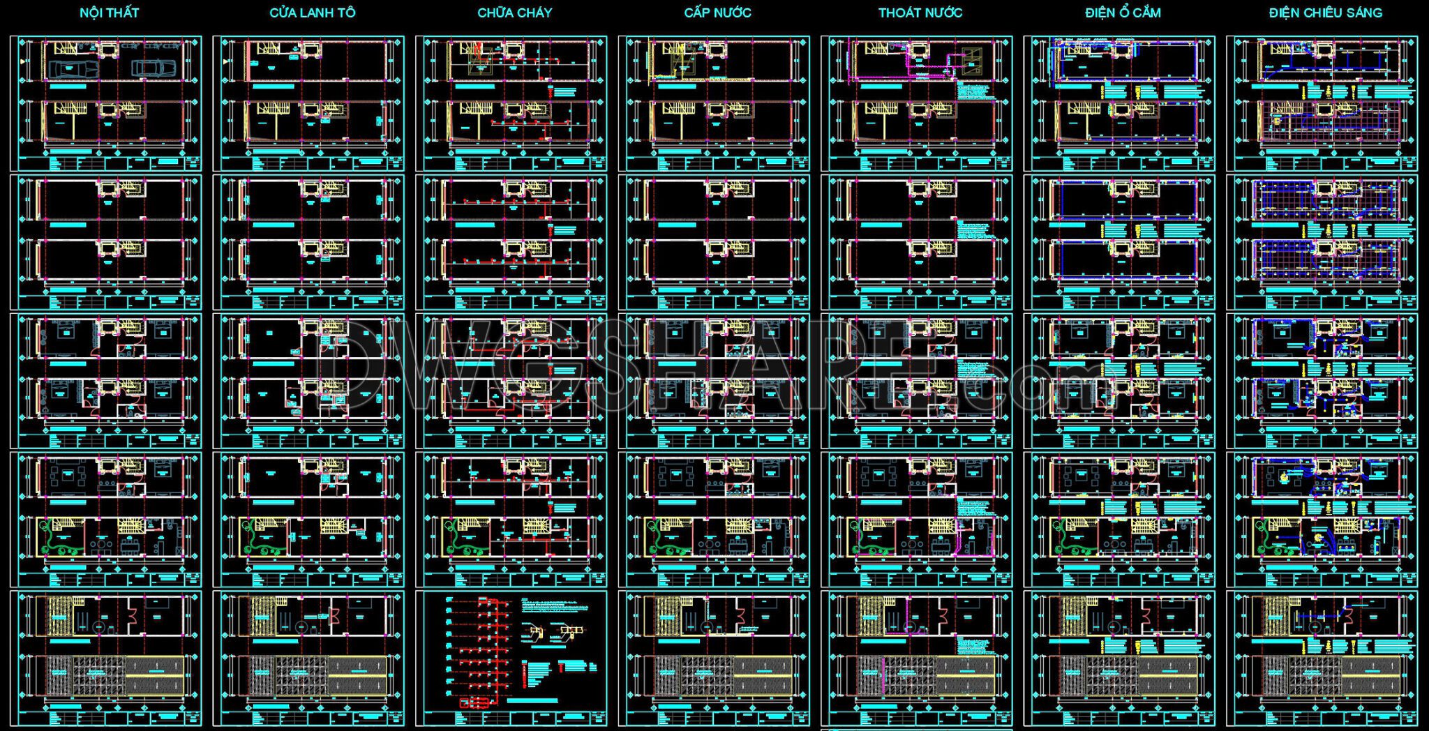 205. Detailed CAD drawings of the functional layout, interior design ...