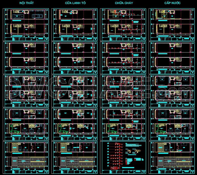 205. Detailed CAD drawings of the functional layout, interior design ...