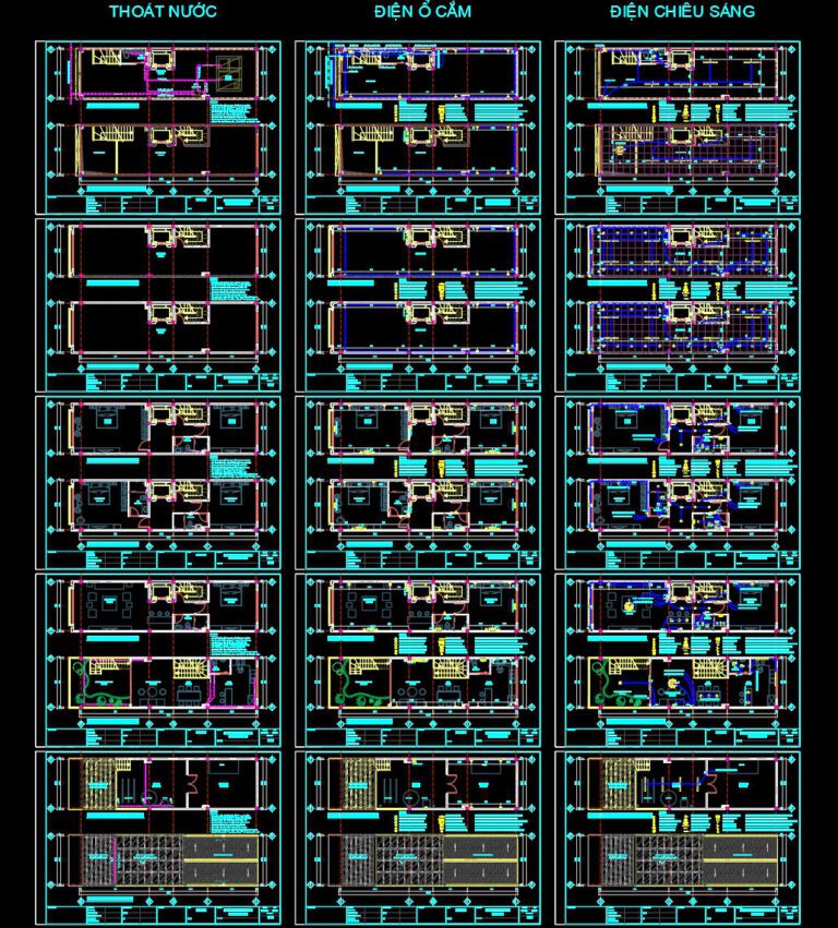 205. Detailed CAD drawings of the functional layout, interior design ...