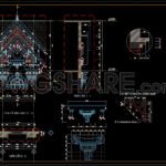 210.Detailed AutoCAD drawings of vertical facades in classical ...