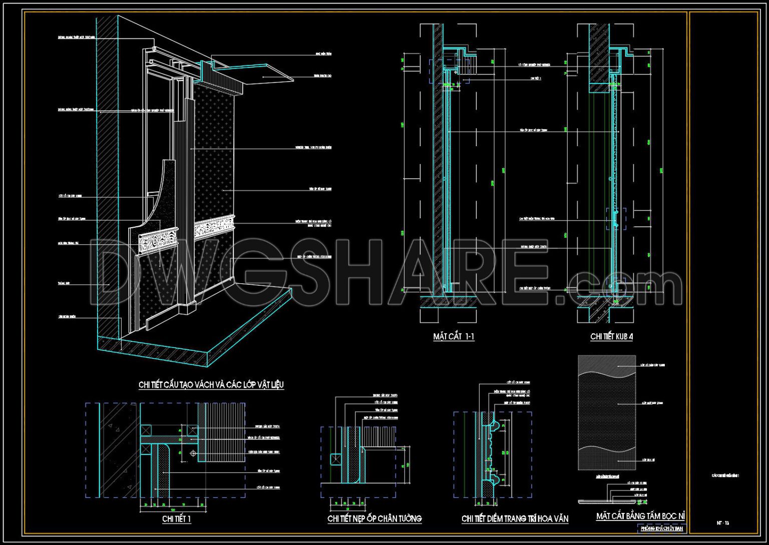 212. Detailed CAD drawing of the steel frame system and soundproof wall ...