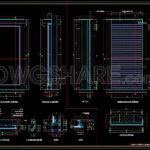 212. Detailed CAD drawing of the steel frame system and soundproof wall ...