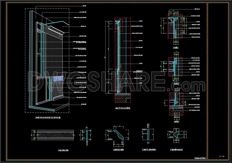 214. Detailed CAD drawing of the wall structure and layers of building ...