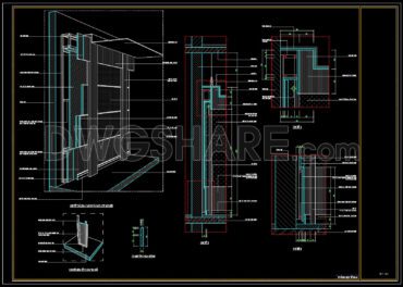 215. Detailed CAD drawing of the wall structure and layers of building ...