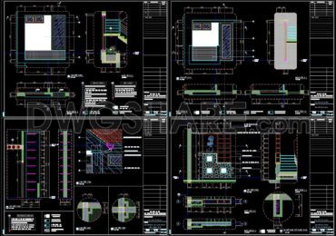 216. Detailed CAD drawings of vertical facades in Modern architecture