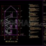 244. Autocad Drawing Of 4-Story House Plans, Elevations And Sections 8m ...