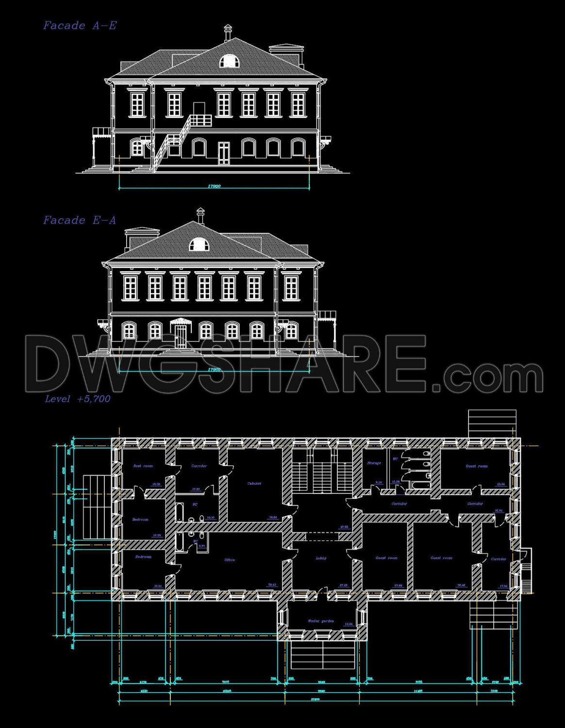 25. AutoCAD drawing of the Monastery design available for download