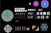 20. Free Download of Wedding Dress and Floral Decoration CAD Blocks