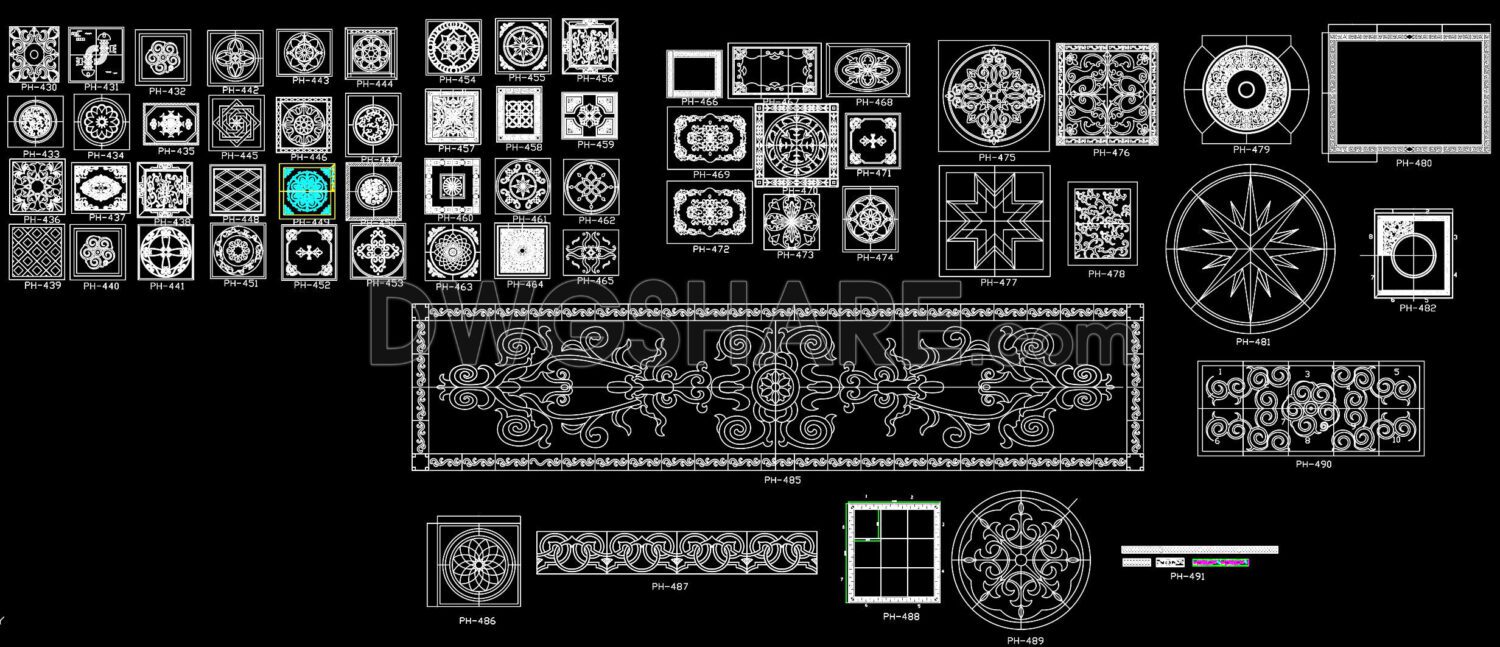 261. Paving Design CAD Blocks