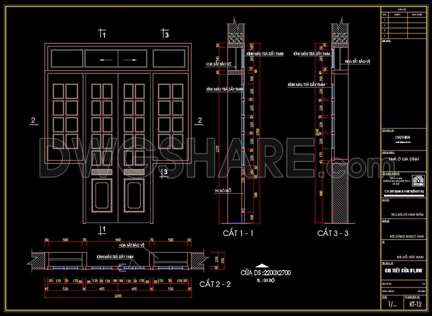 446.Detailed AutoCAD Drawings Of Doors For Download