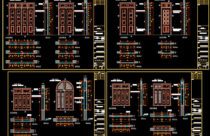 22.A set of trees and shrubs color top view AutoCAD blocks