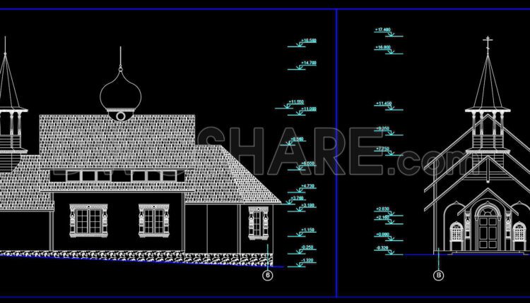 65. Autocad Drawings Of Orthodox Church Plans, Elevations And Sections ...