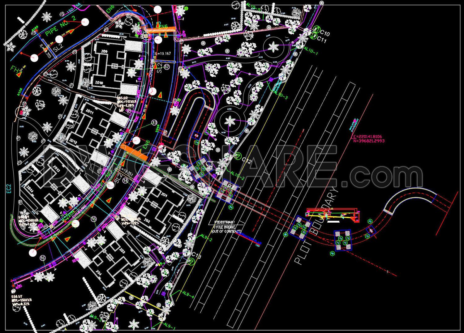 66. Autocad Drawing Of Pedestrian Bridge For Download