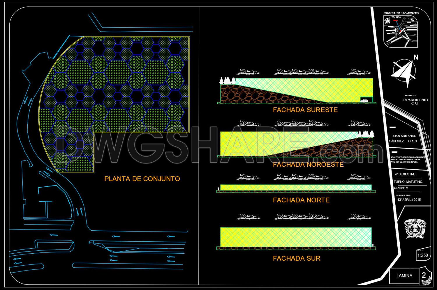 8. Download detailed CAD drawing of the public parking lot