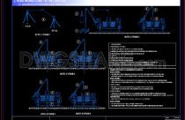 50.Crawler Crane Elevation and Plan details AutoCAD blocks free download