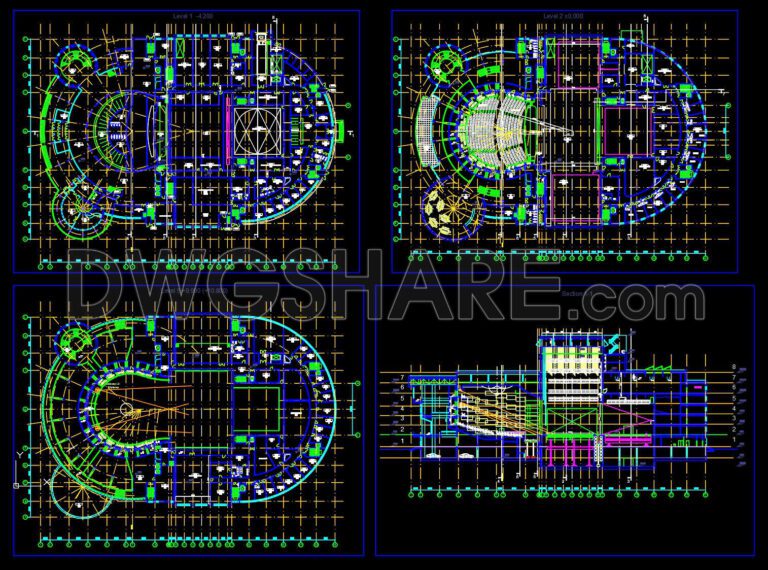 Autocad Drawings Of Opera House Details For Download | Free Cad Blocks ...